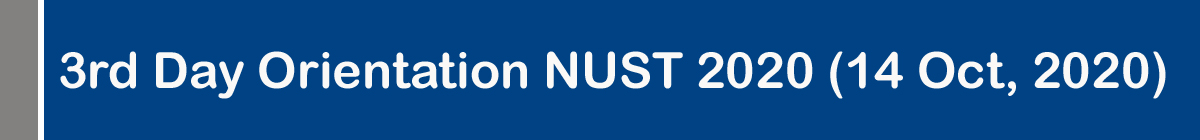 Orientation 2020 - NUST Student Affairs
