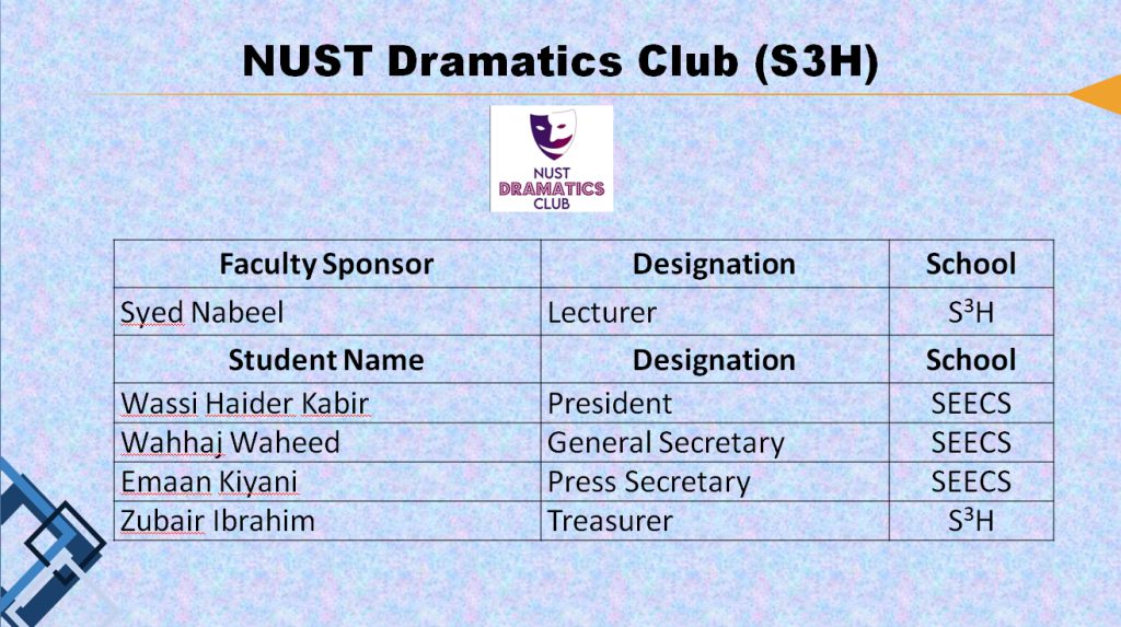 Clubs & Societies Information - NUST Student Affairs