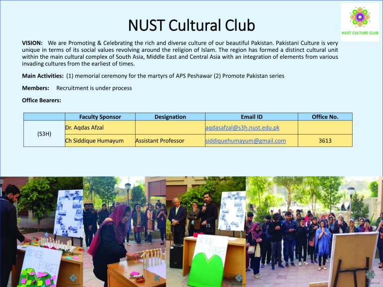 Clubs & Societies Information - National University of Sciences and ...