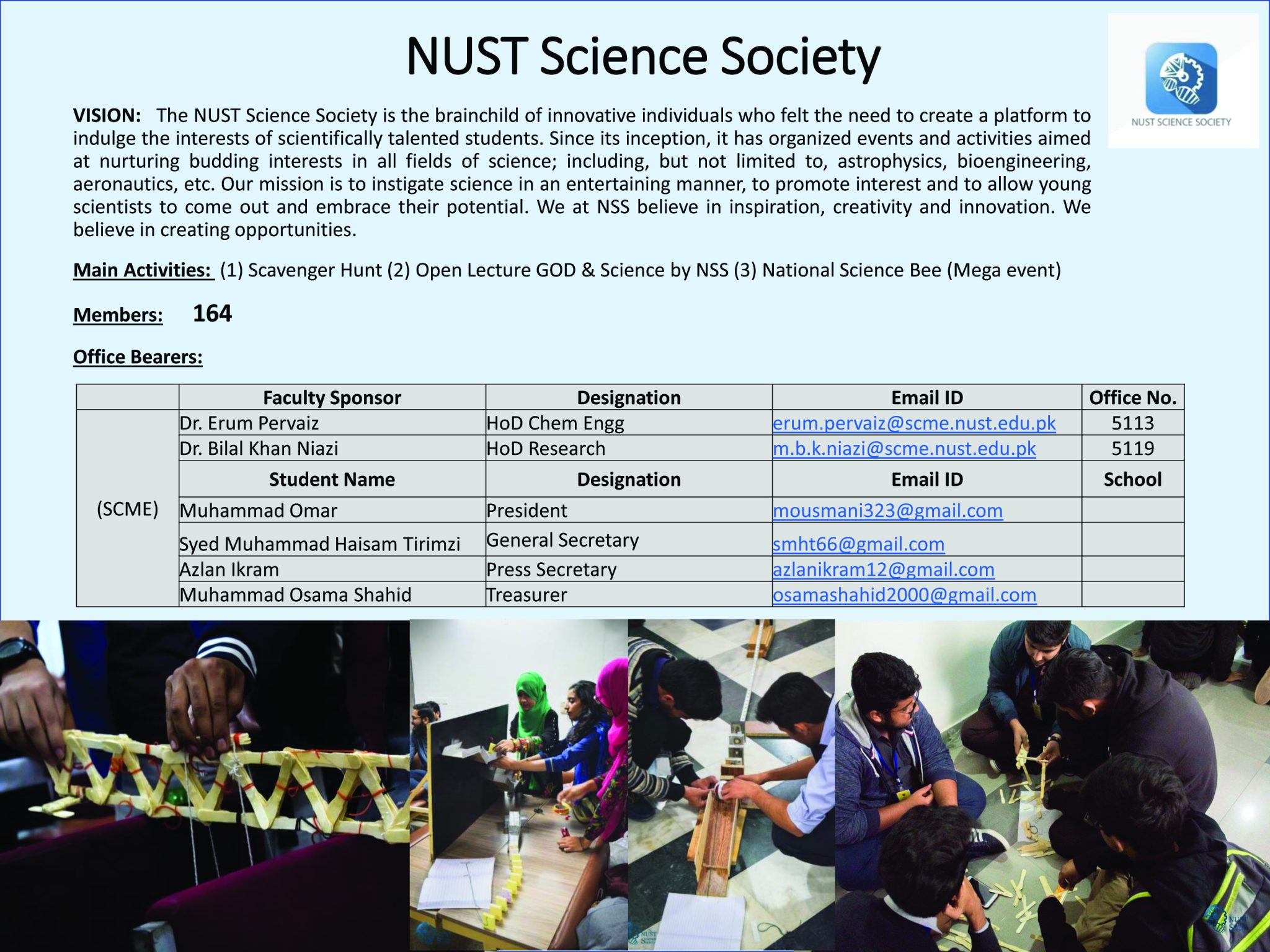 Clubs & Societies Information - National University of Sciences and ...