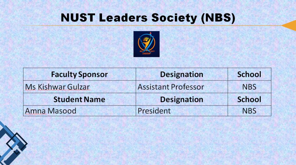 Clubs & Societies Information - NUST Student Affairs