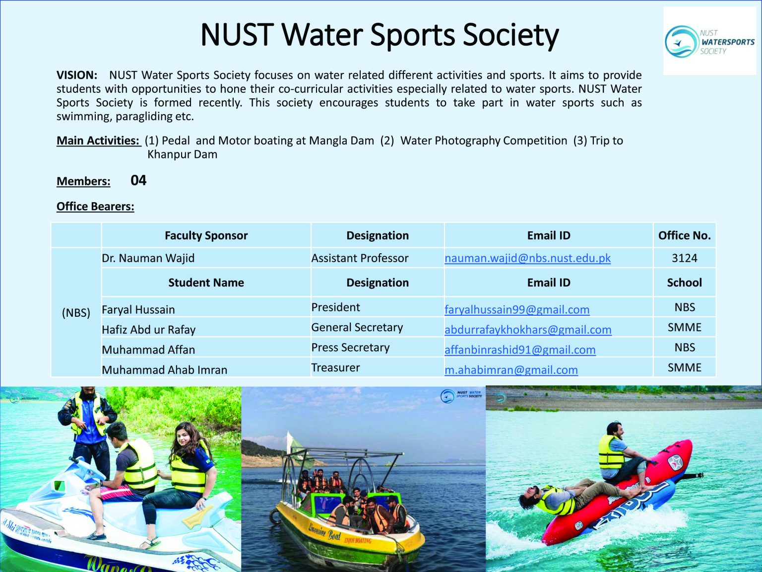 Clubs & Societies Information - National University of Sciences and ...